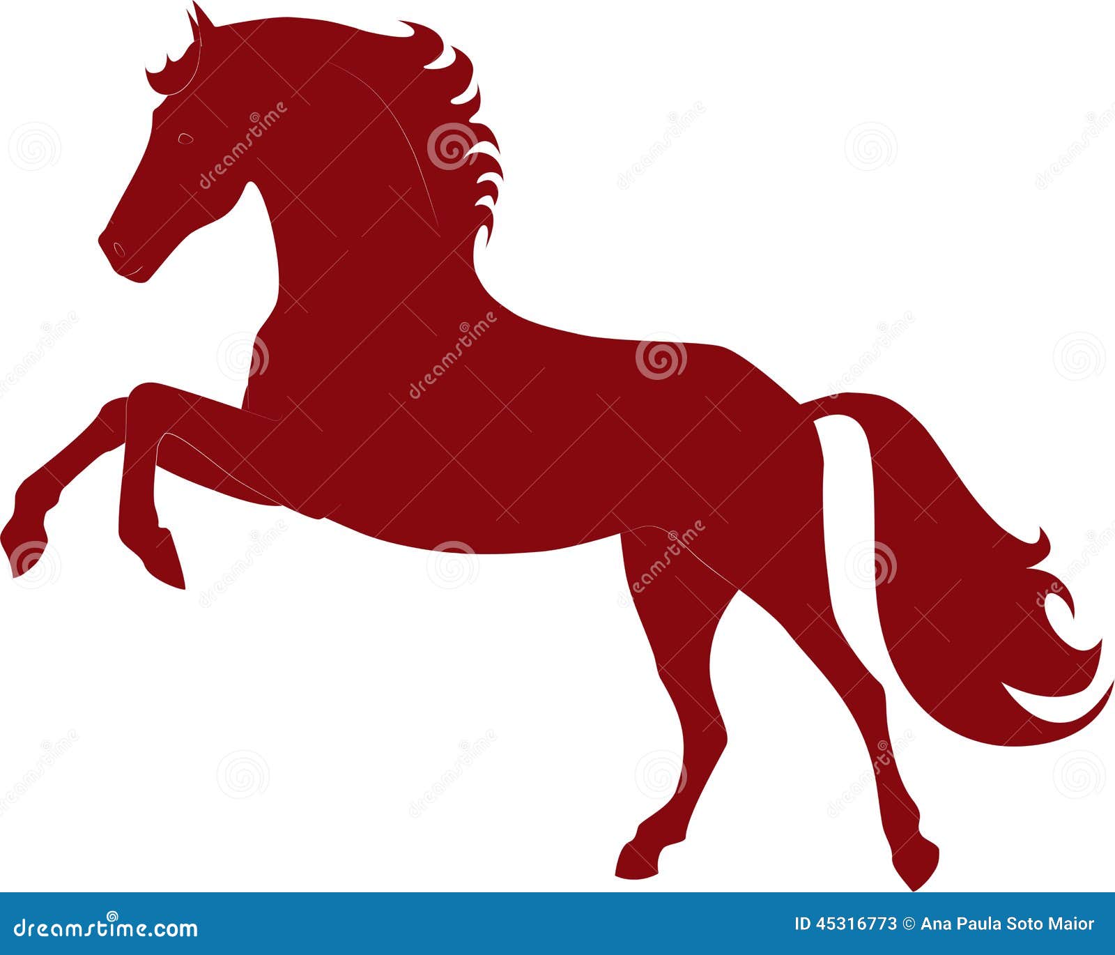 Caballo rojo stock de ilustración. Ilustración de saltar - 45316773