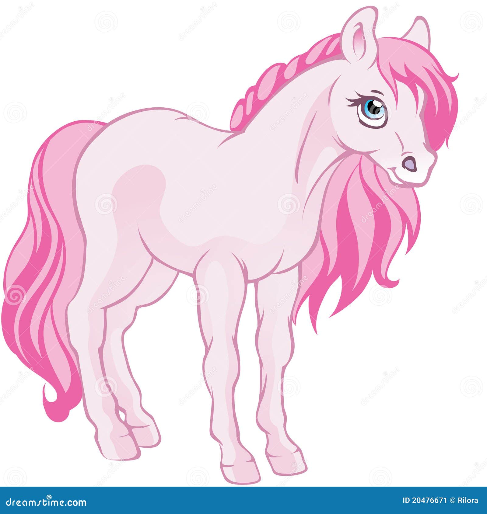 Caballo rosado ilustración del vector. Ilustración de lindo - 20476671