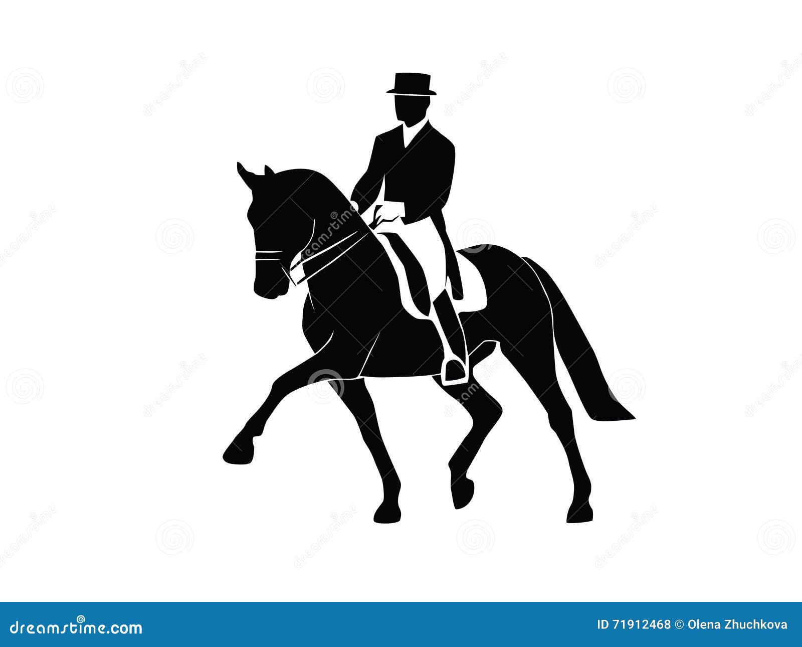 Caballos de la doma ilustración del vector. Ilustración de arte - 71912468