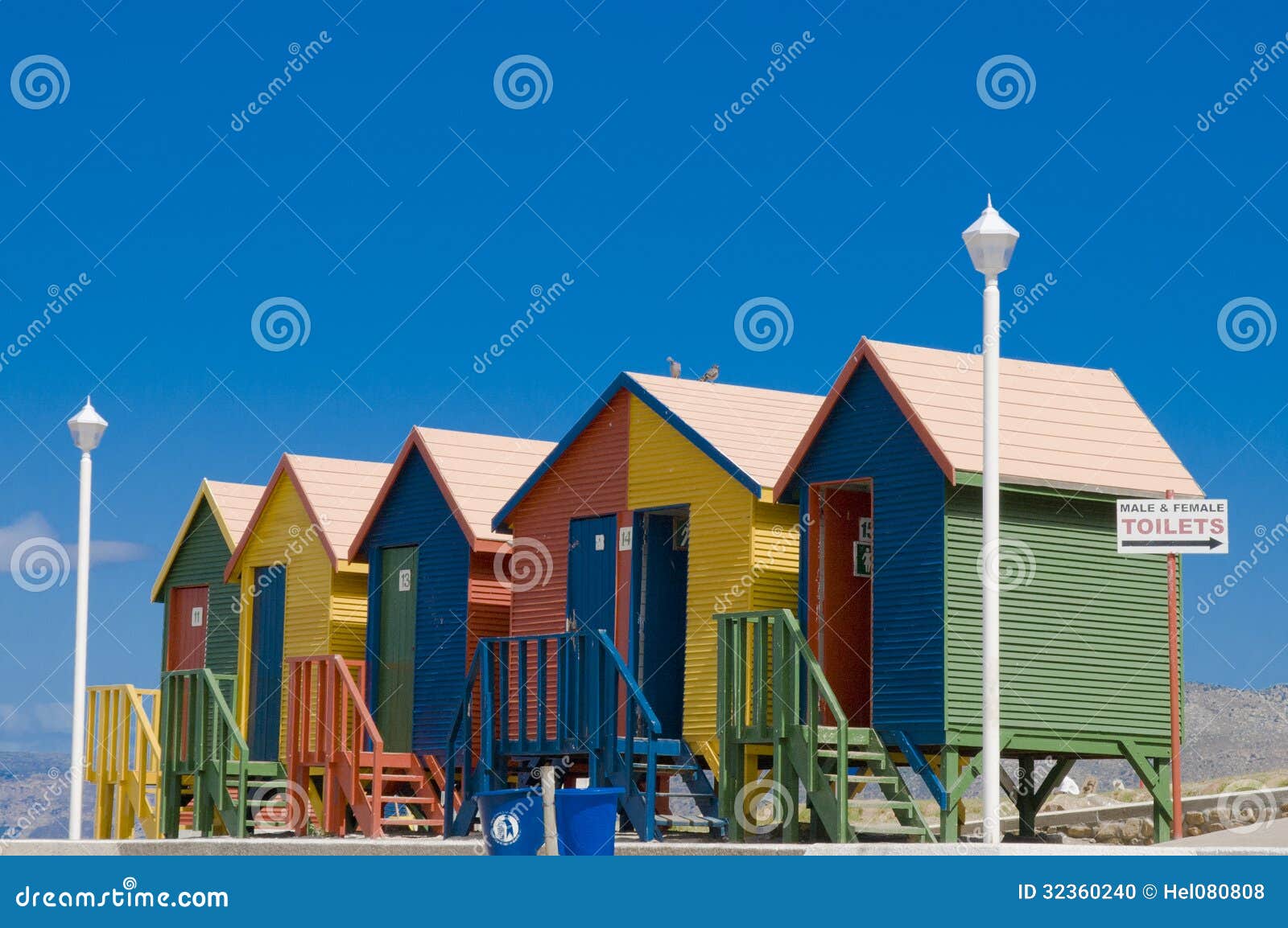 Colorful Cabins at the Beach in St. James, South Africa Stock Photo ...