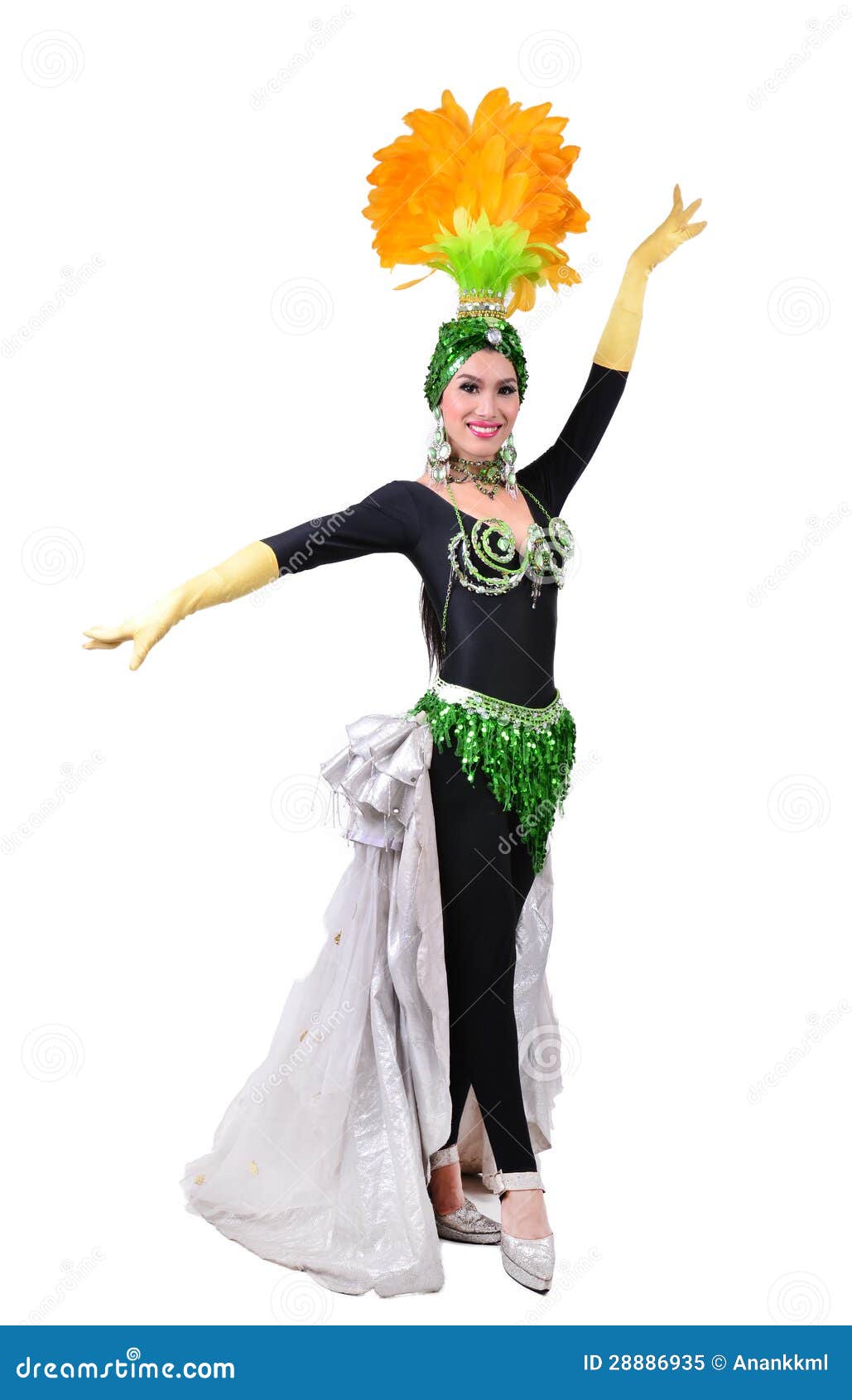 Cabaret dancer stock image. Image of costume, background - 28886935