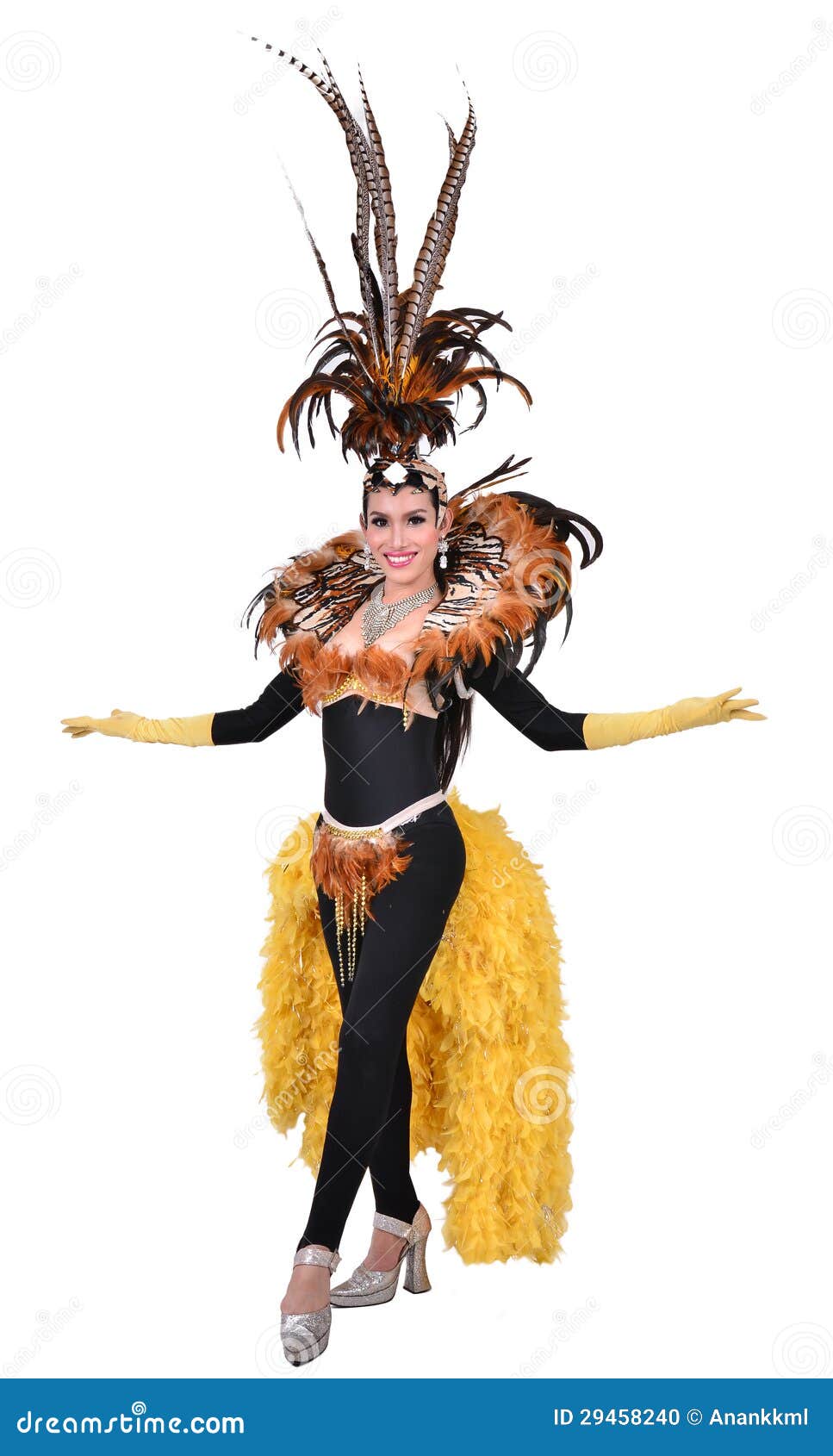 Cabaret dancer isolated stock photo. Image of isolated - 29458240