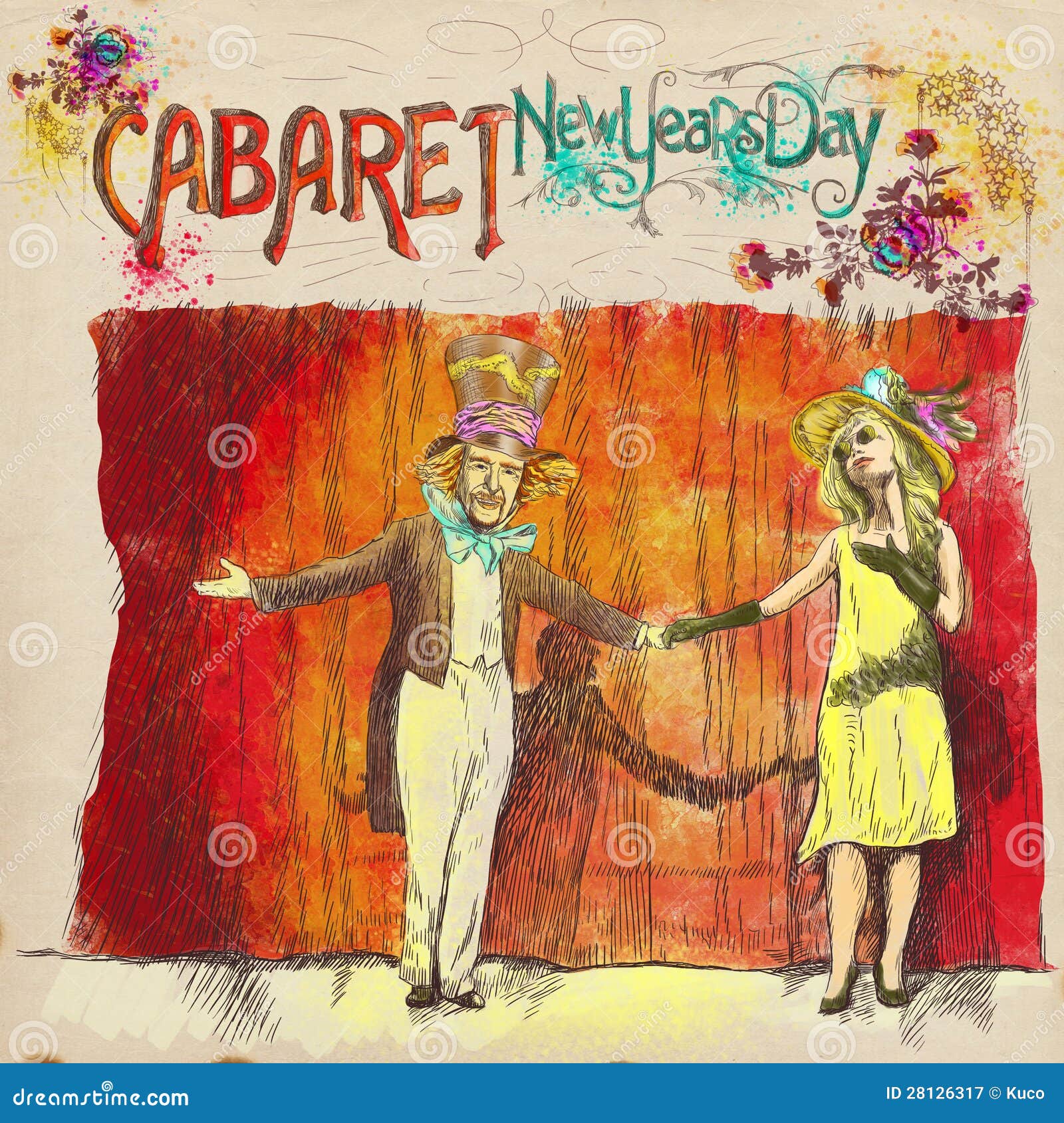 Sketch With Cabaret Moulin Rouge Cartoon Vector | CartoonDealer.com ...