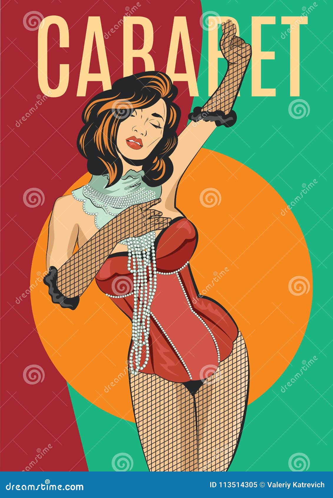 Cabaret Retro Poster. Vector Illustration Stock Vector - Illustration ... Cabaret Retro Poster. Vector Illustration Stock Vector - Illustration ...