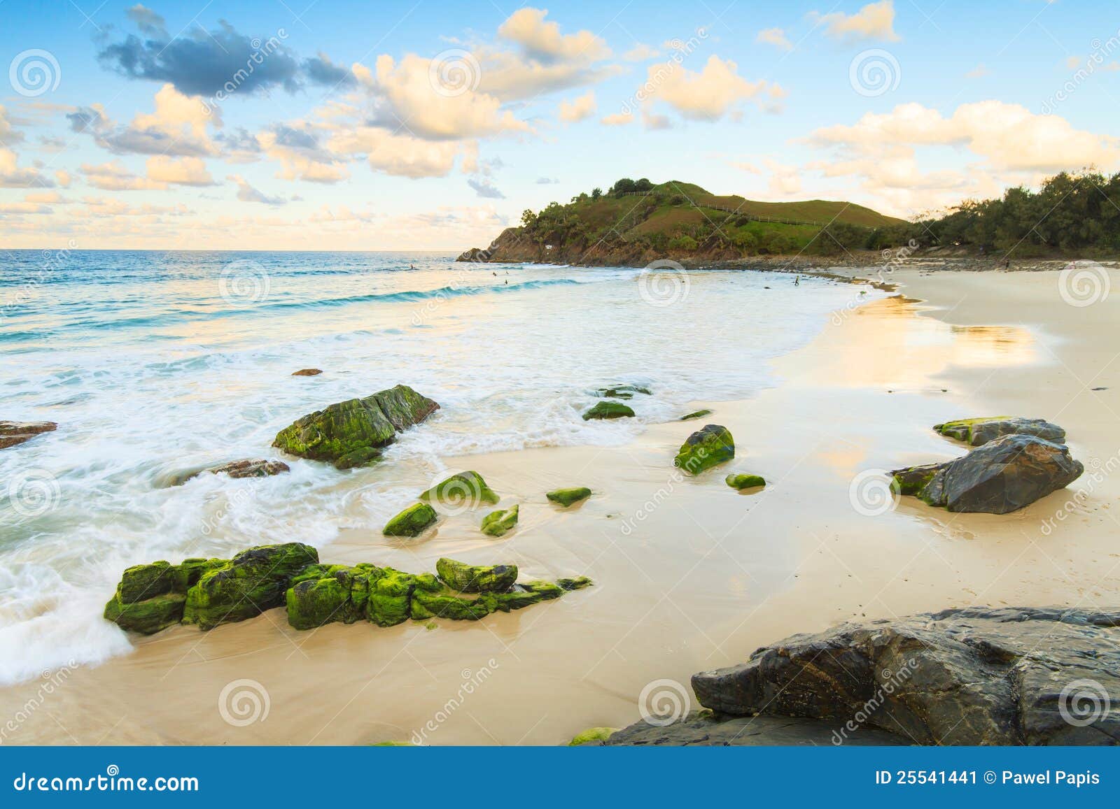 Cabarita beach at twilight stock image. Image of natural - 25541441