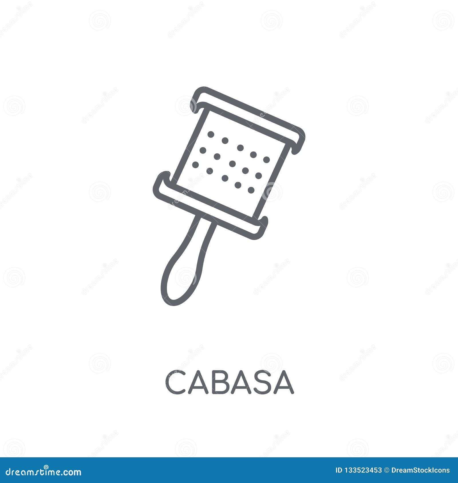 Cabasa Linear Icon. Modern Outline Cabasa Logo Concept on White Stock Vector - Illustration of ...