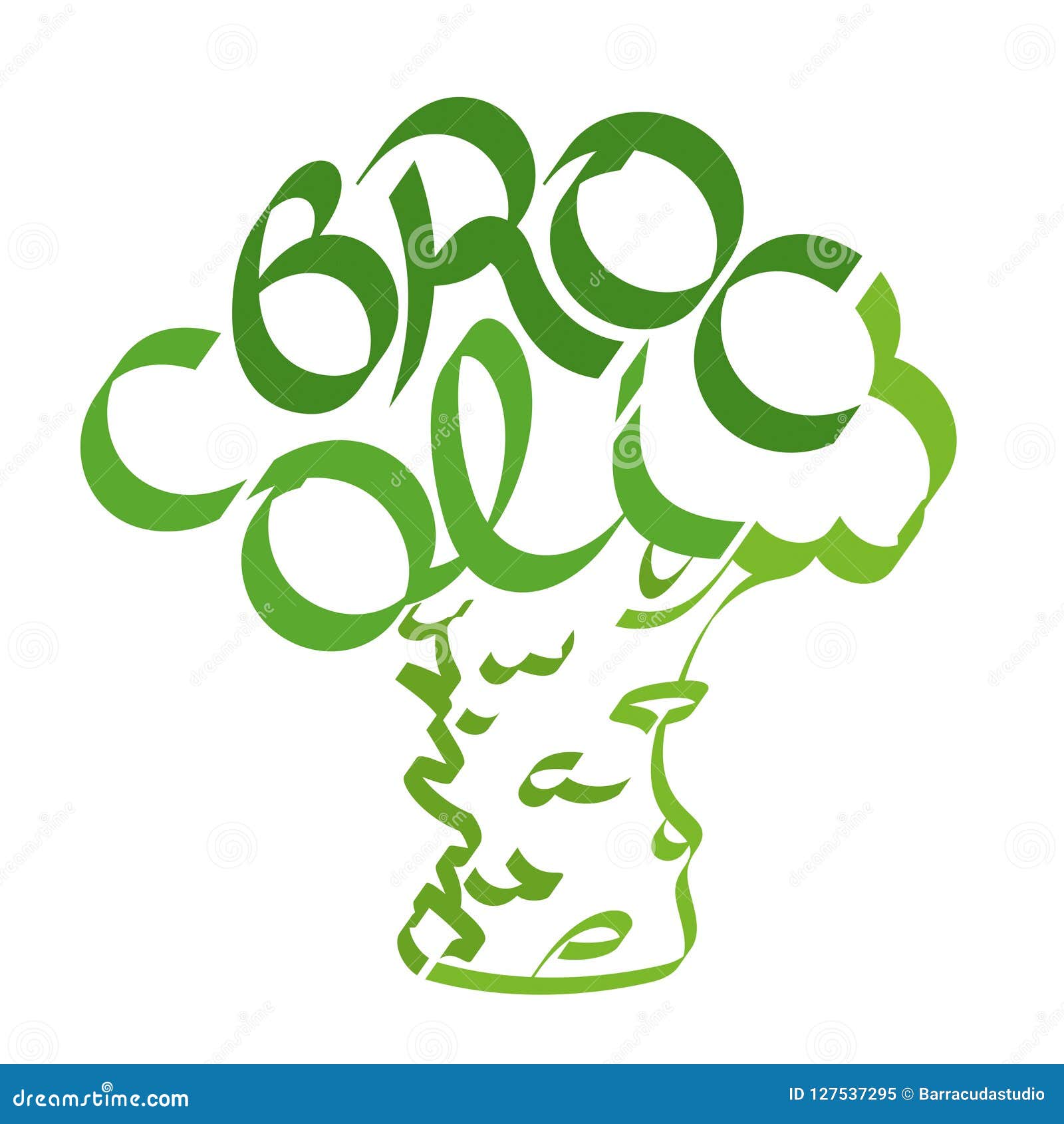 Cabbage Calligraphy, Typography. Vegetable Typography. Stock Vector ...