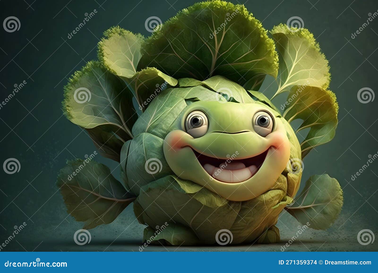 Cabbage cartoon character. stock illustration. Illustration of carving ...