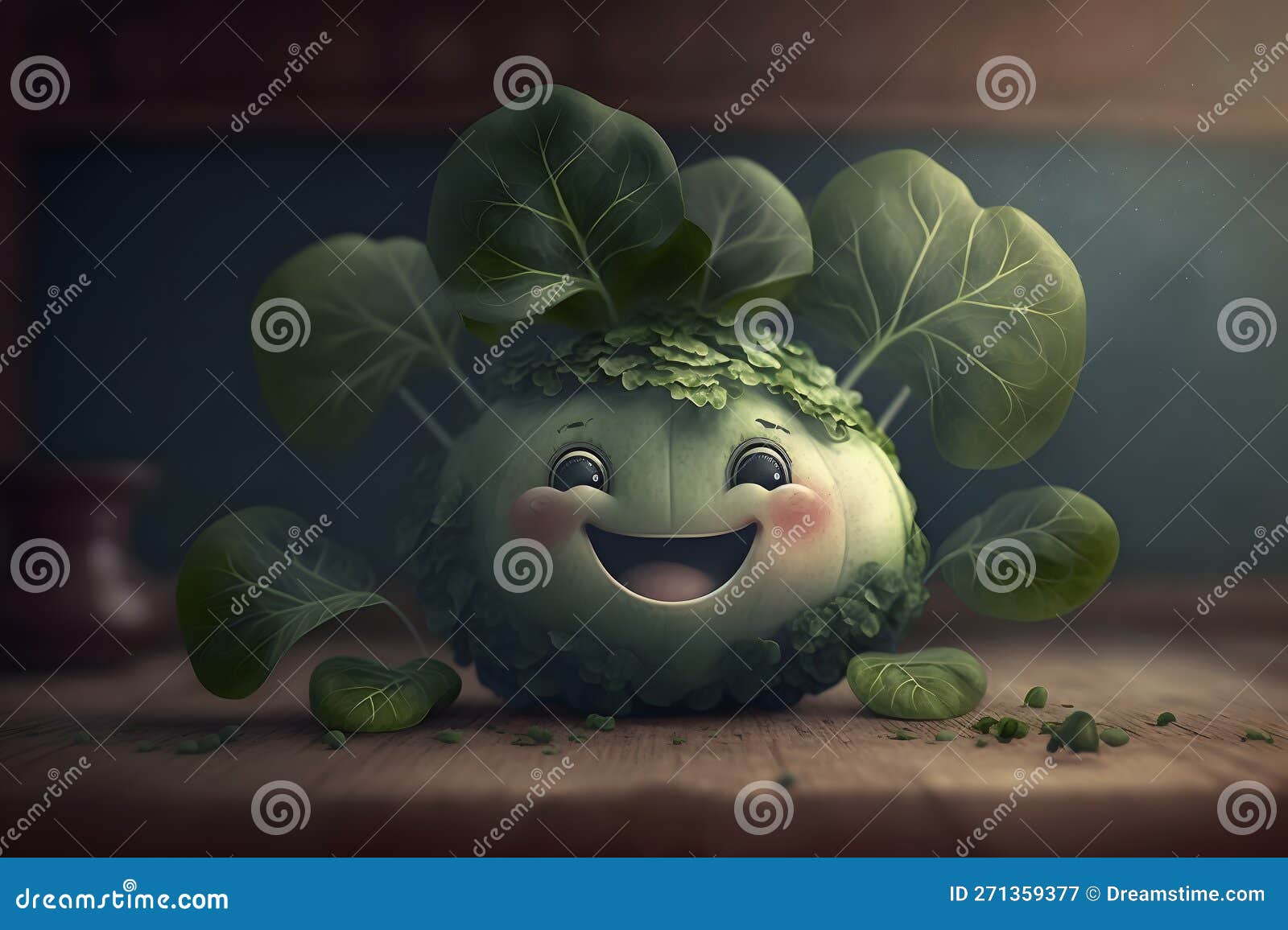 Cabbage cartoon character. stock illustration. Illustration of animal ...