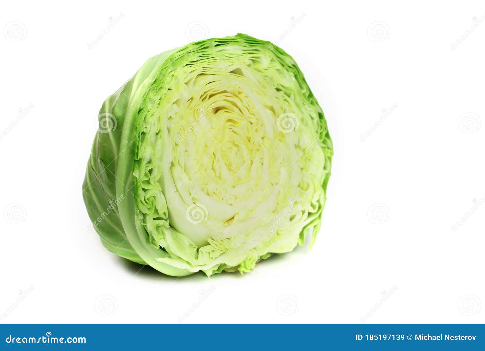 Cabbage Cut, Isolated on White Stock Image - Image of diet, fresh ...