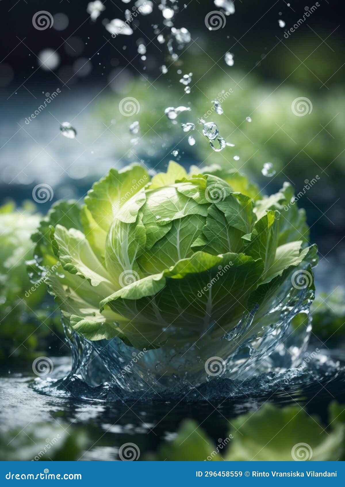 The Cabbage Fell into the Water and Created a Very Cool Splash Stock ...