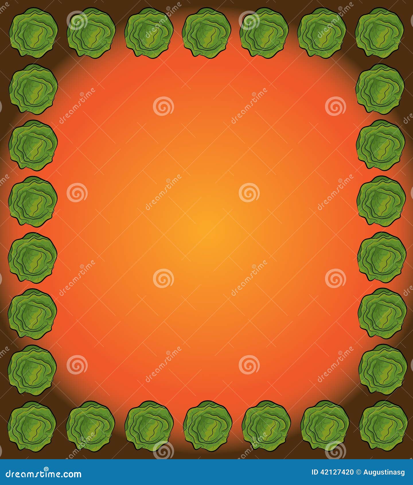 Cabbage frame illustration stock illustration. Illustration of cabbage ...
