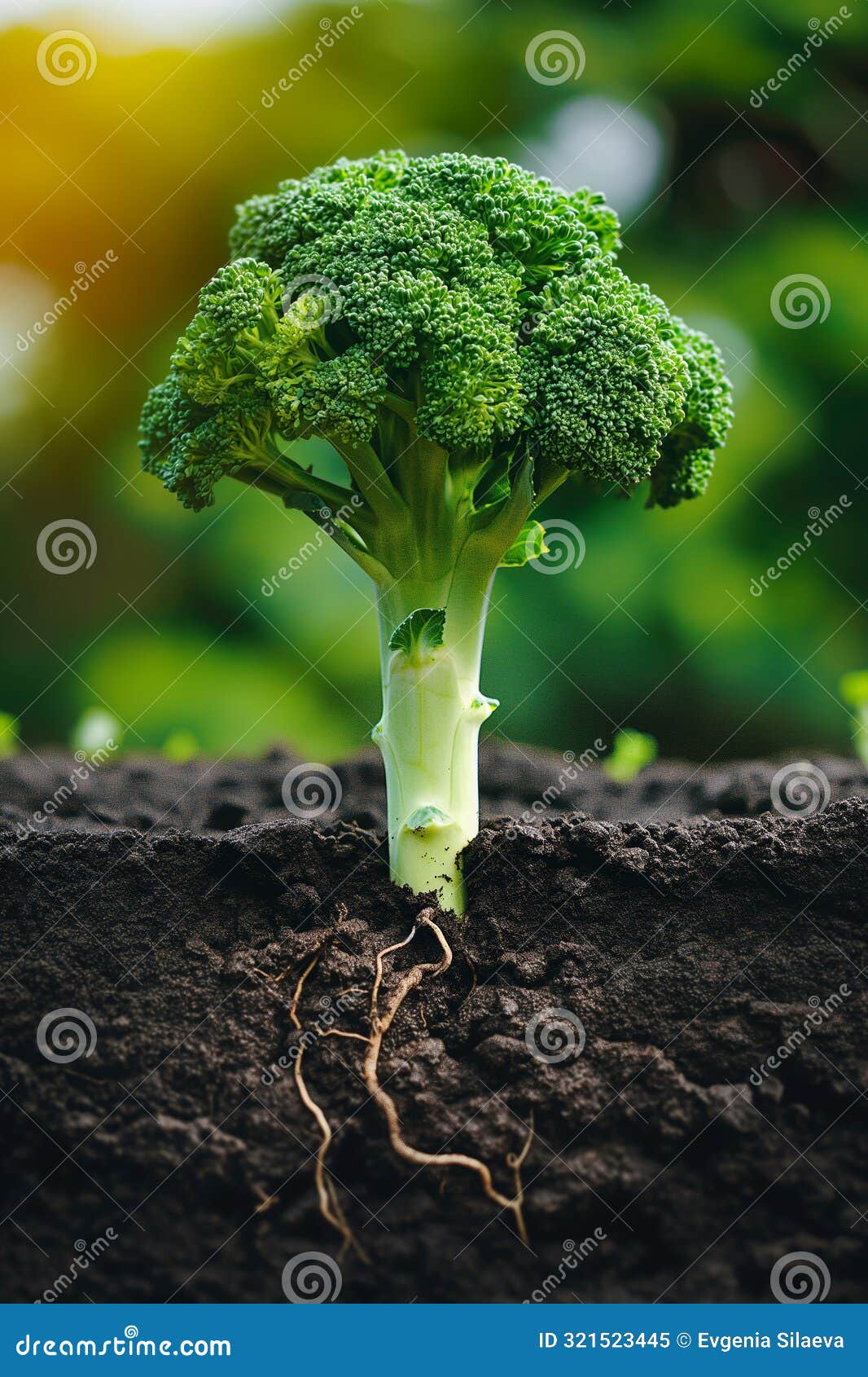 Cabbage Growing in the Land Cross-section Plant Stock Illustration ...