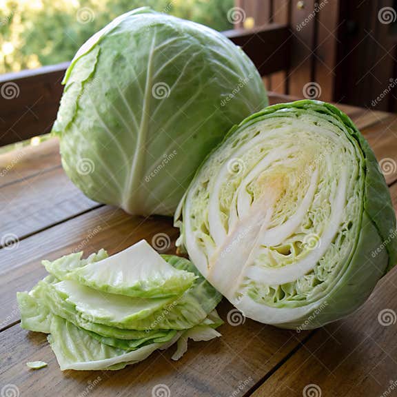 Cabbage and a Half stock illustration. Illustration of fresh - 357868210