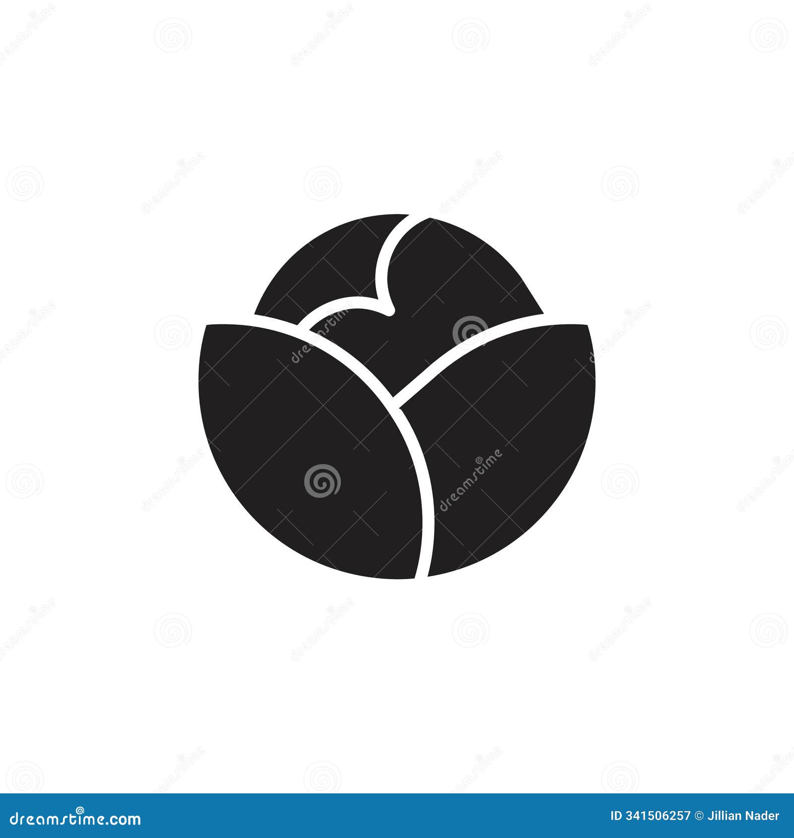 Cabbage Icon Flat Line Illustration Stock Illustration - Illustration ...
