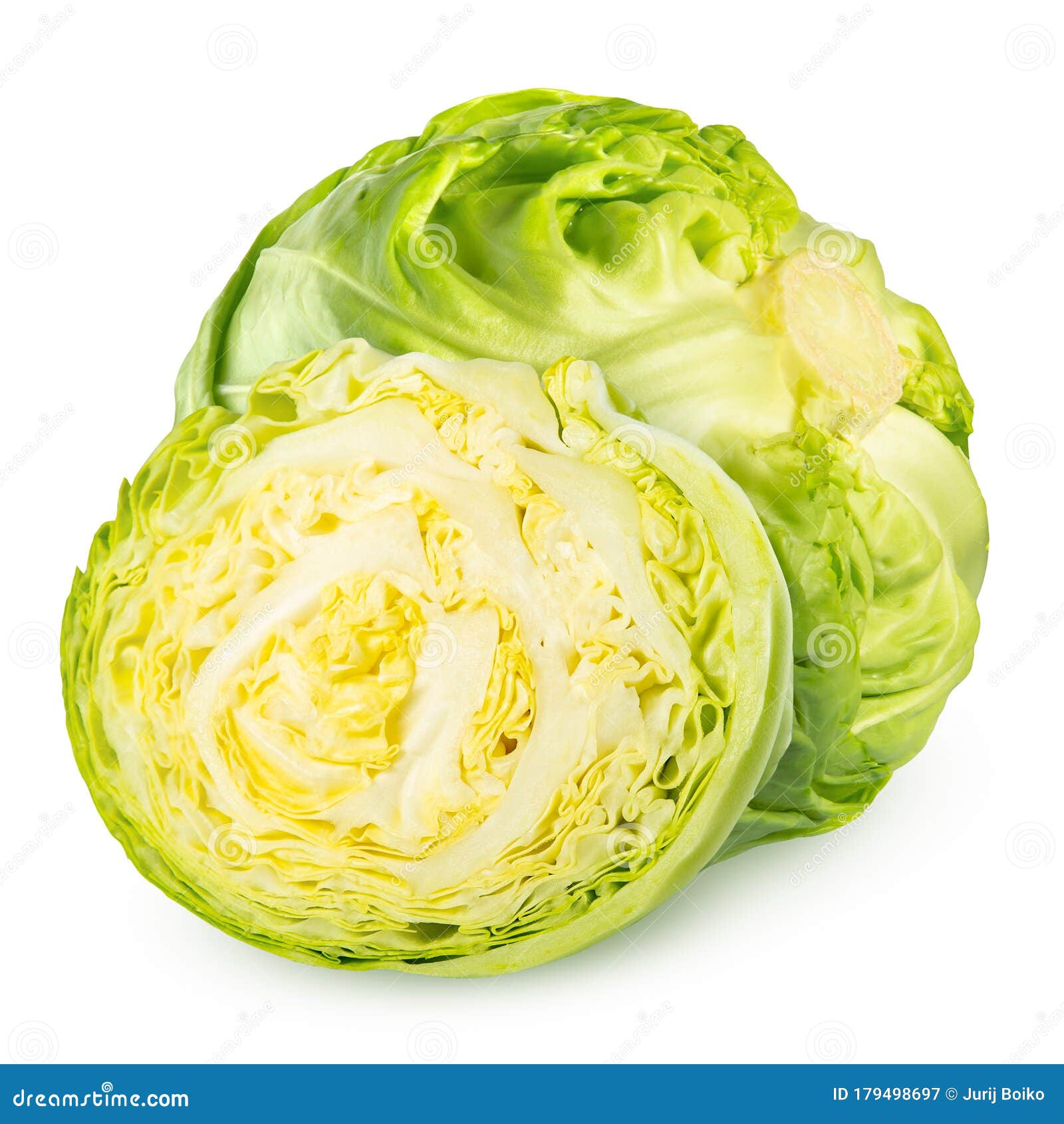 Cabbage Isolated on White Background Stock Image - Image of fruit ...
