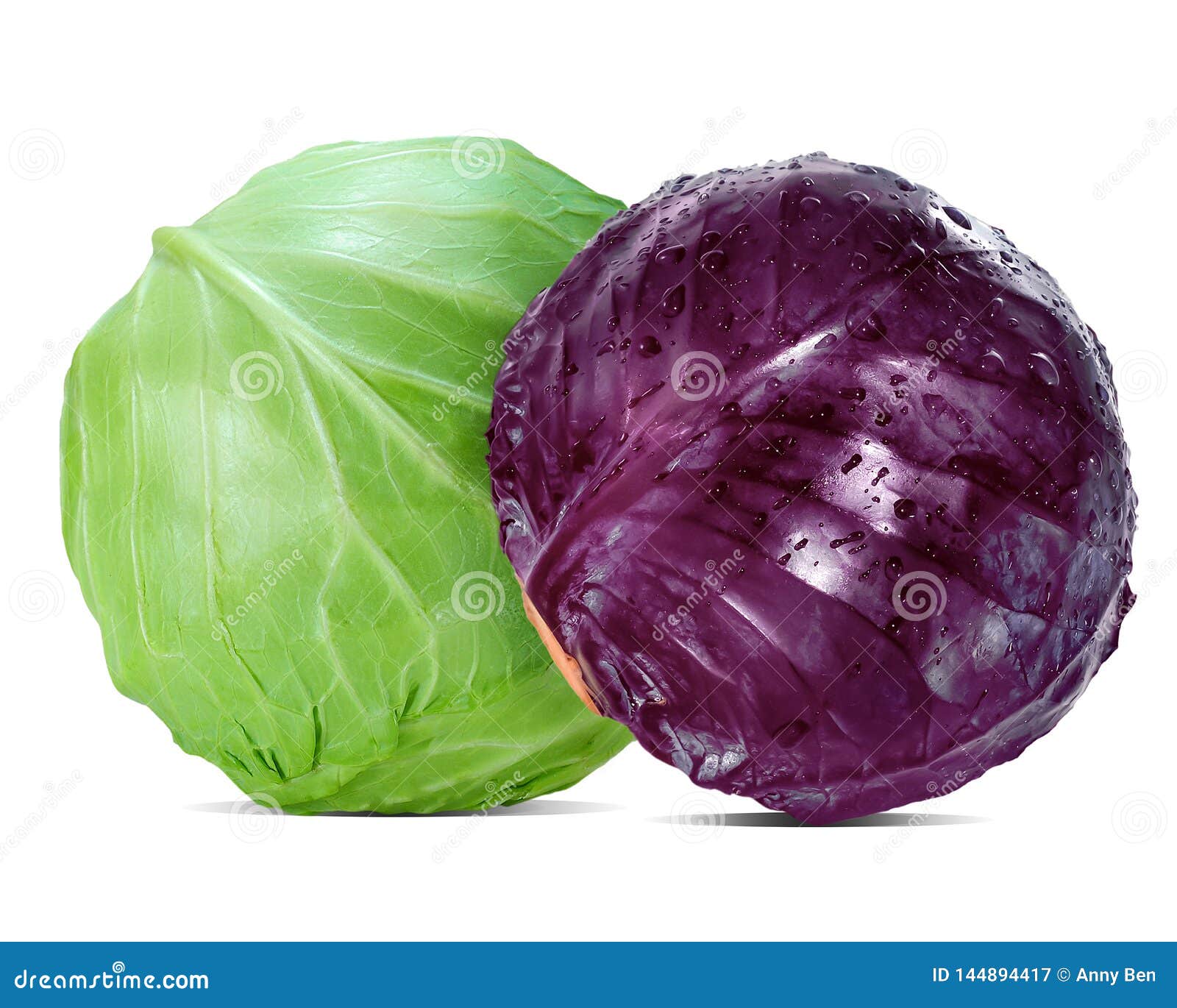 Cabbage Isolated on White Background Stock Image - Image of vitamin ...
