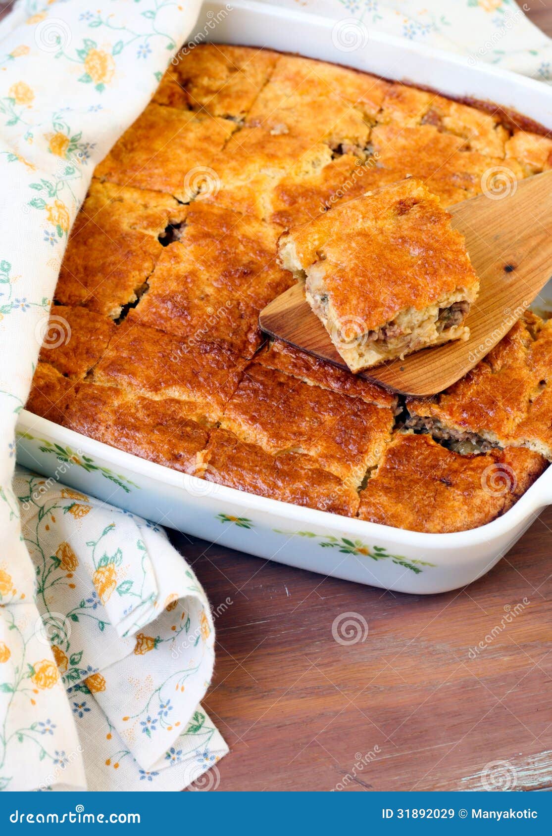 Cabbage and meat pie stock image. Image of stuffed, savory - 31892029