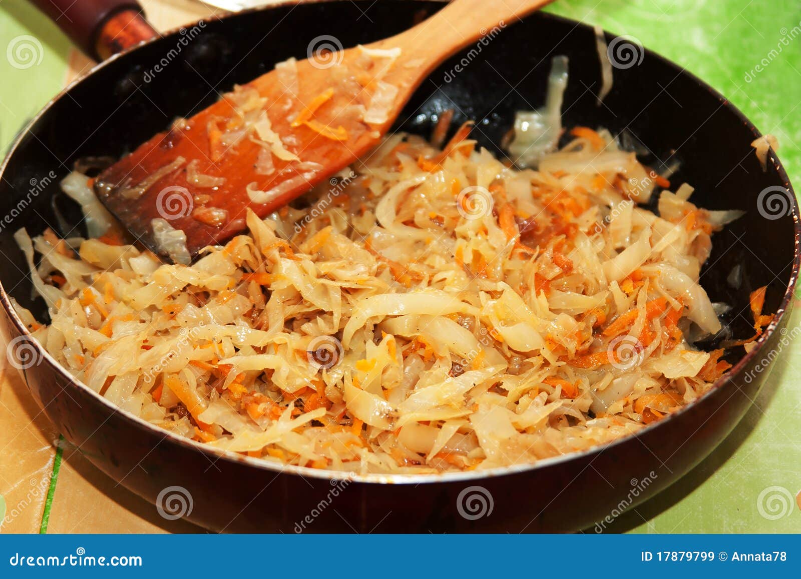 Cabbage in the pan stock image. Image of stewed, fresh - 17879799