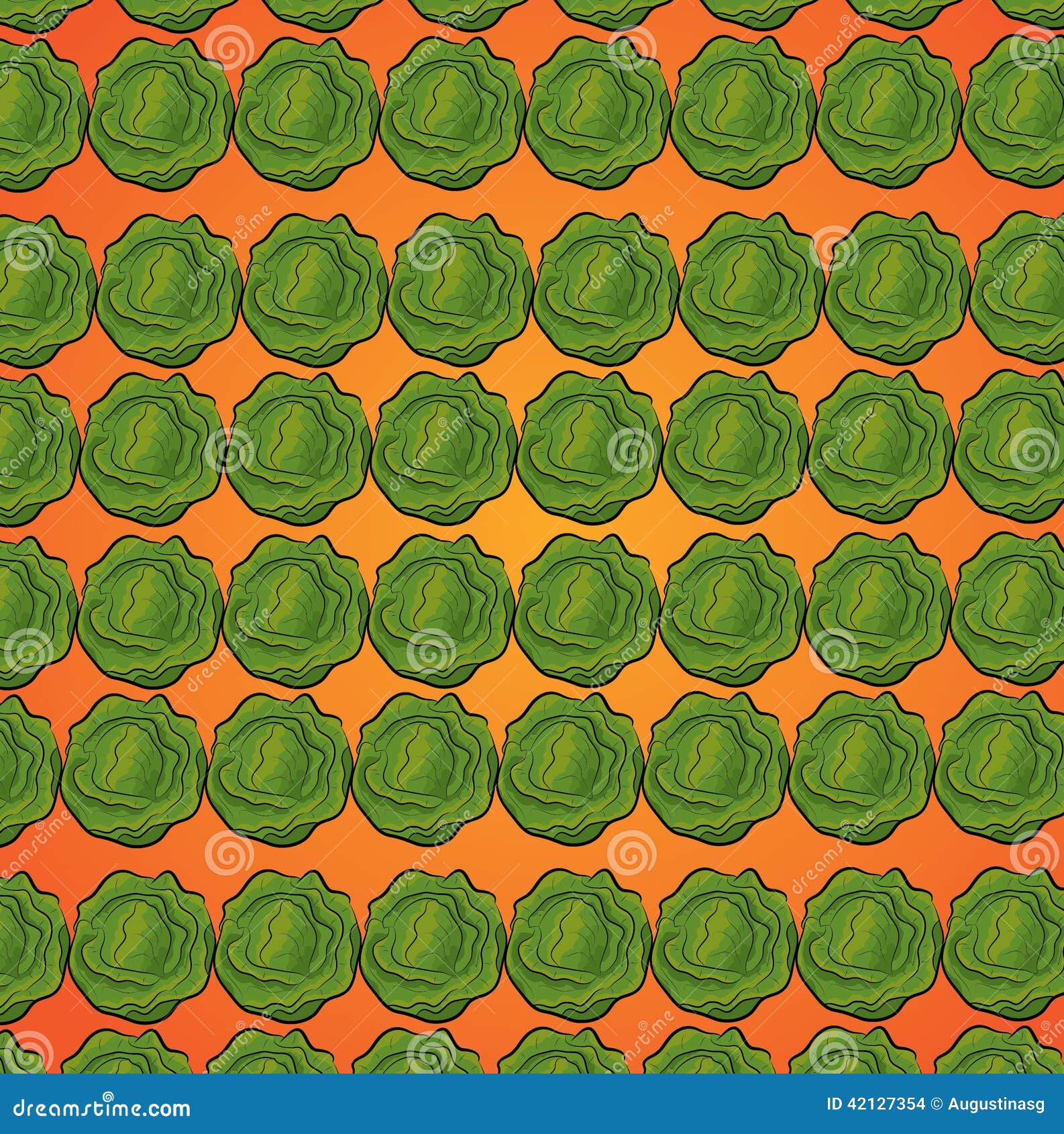 Cabbage Pattern Illustration Stock Illustration - Illustration of face ...