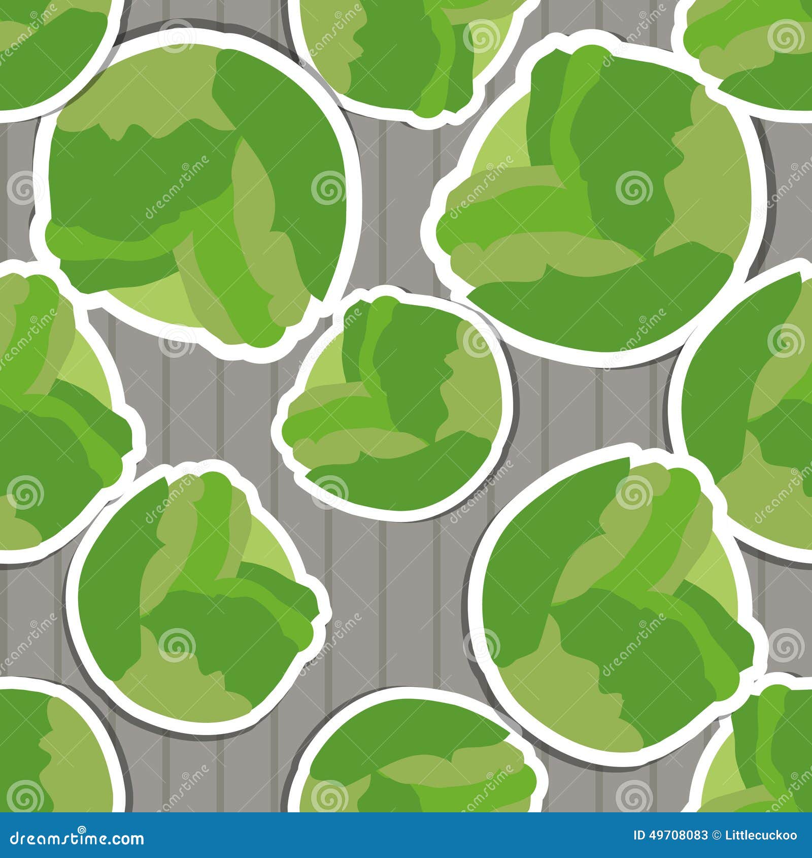 Cabbage Pattern. Seamless Texture Stock Vector - Illustration of fresh ...