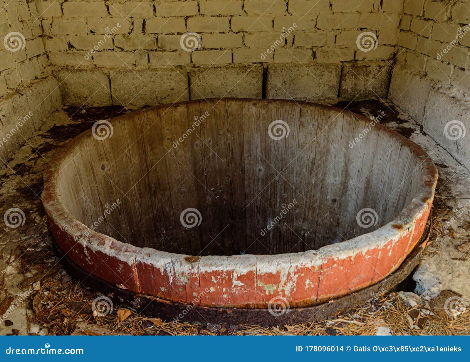 A Cabbage Pickling Barrel Was Used during the Soviet Era in the Russian ...