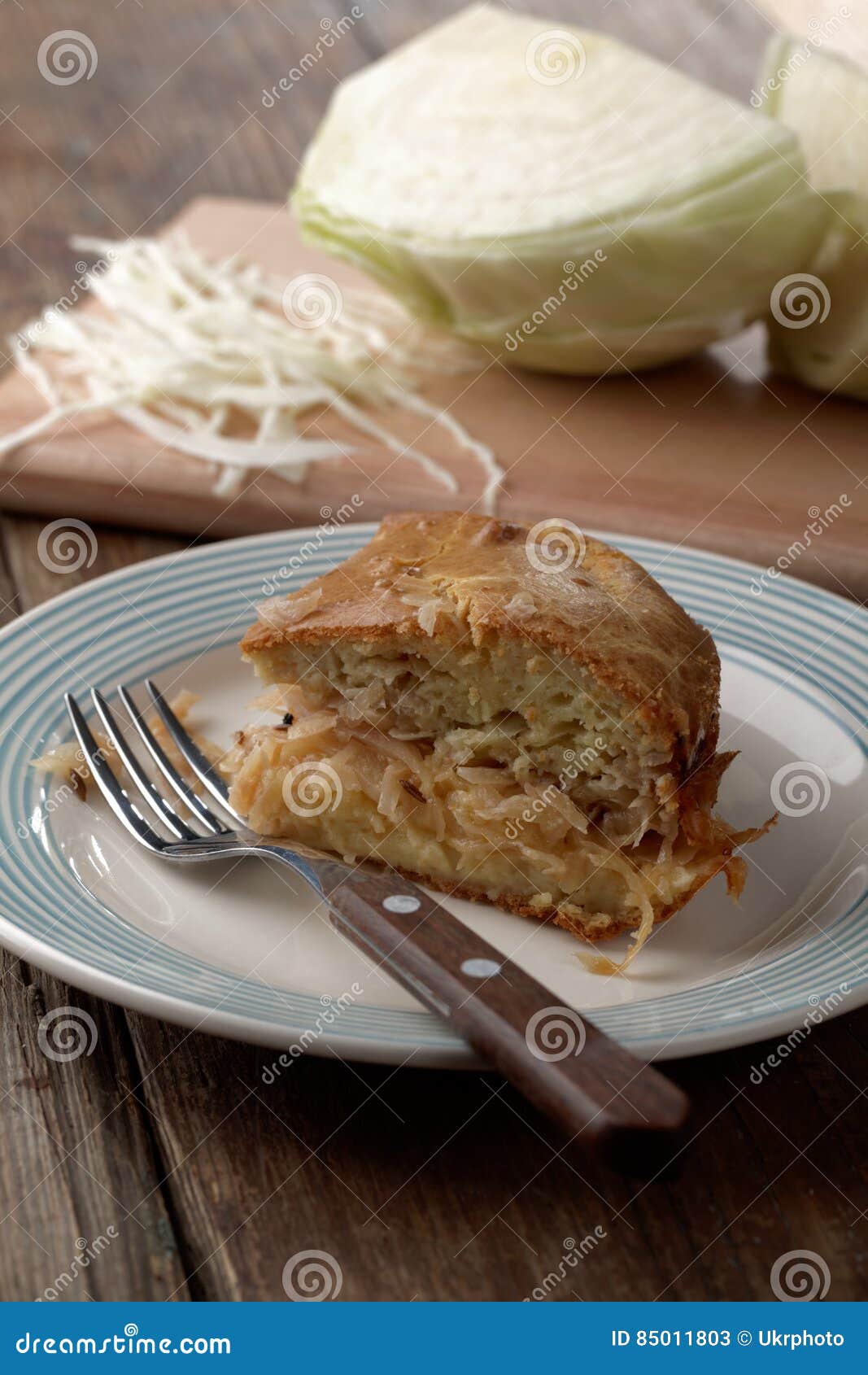 Cabbage pie stock image. Image of closeup, braised, country - 85011803