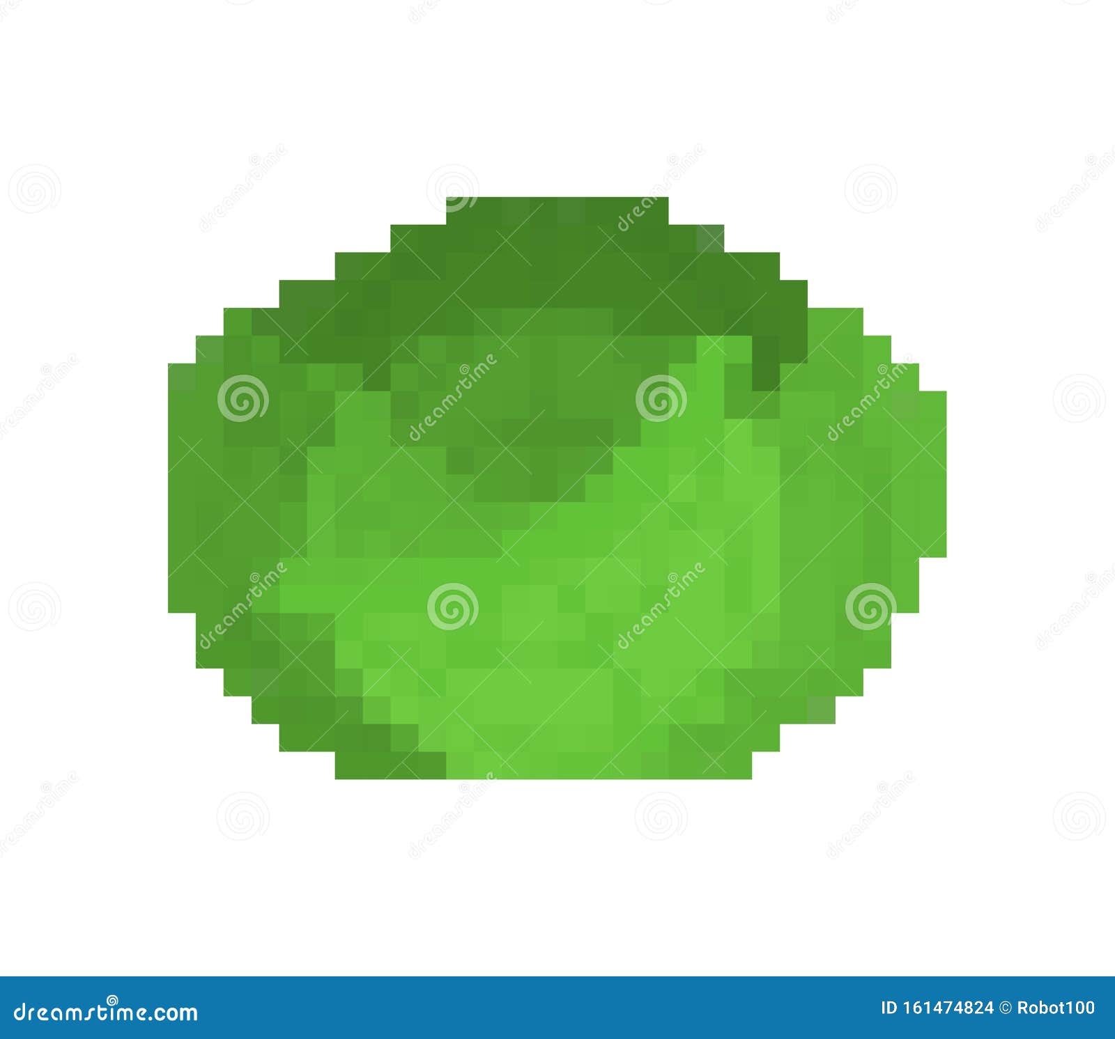 Cabbage Pixel Art. Head of Cabbage 8 Bit. Pixelate Vegetable Stock ...