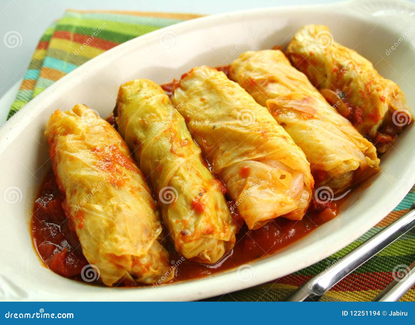 Cabbage Rolls stock photo. Image of diet, tongs, cabbage - 12251194
