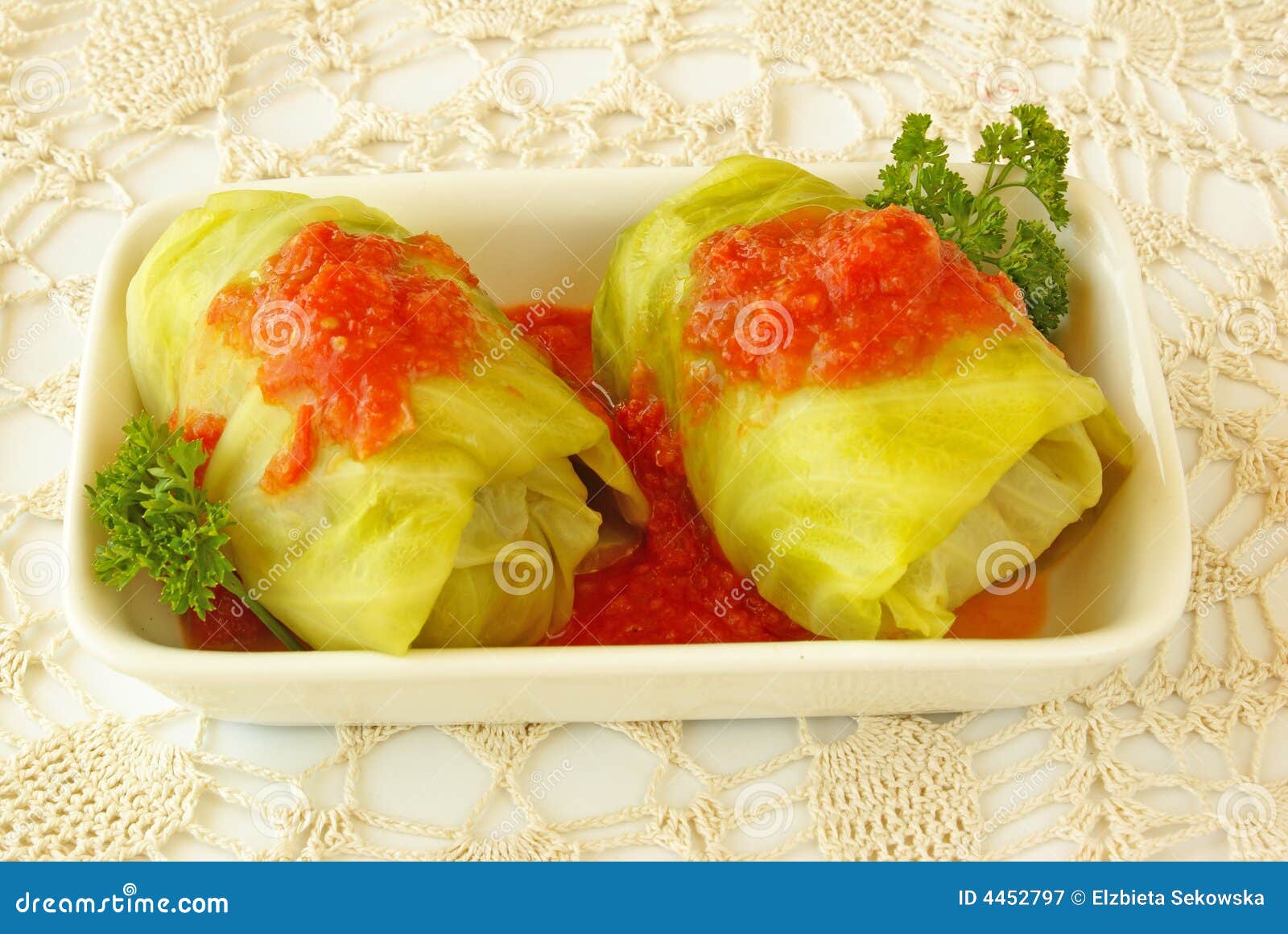 Cabbage Rolls In A Plate On A Wooden Table Stock Photo | CartoonDealer ...