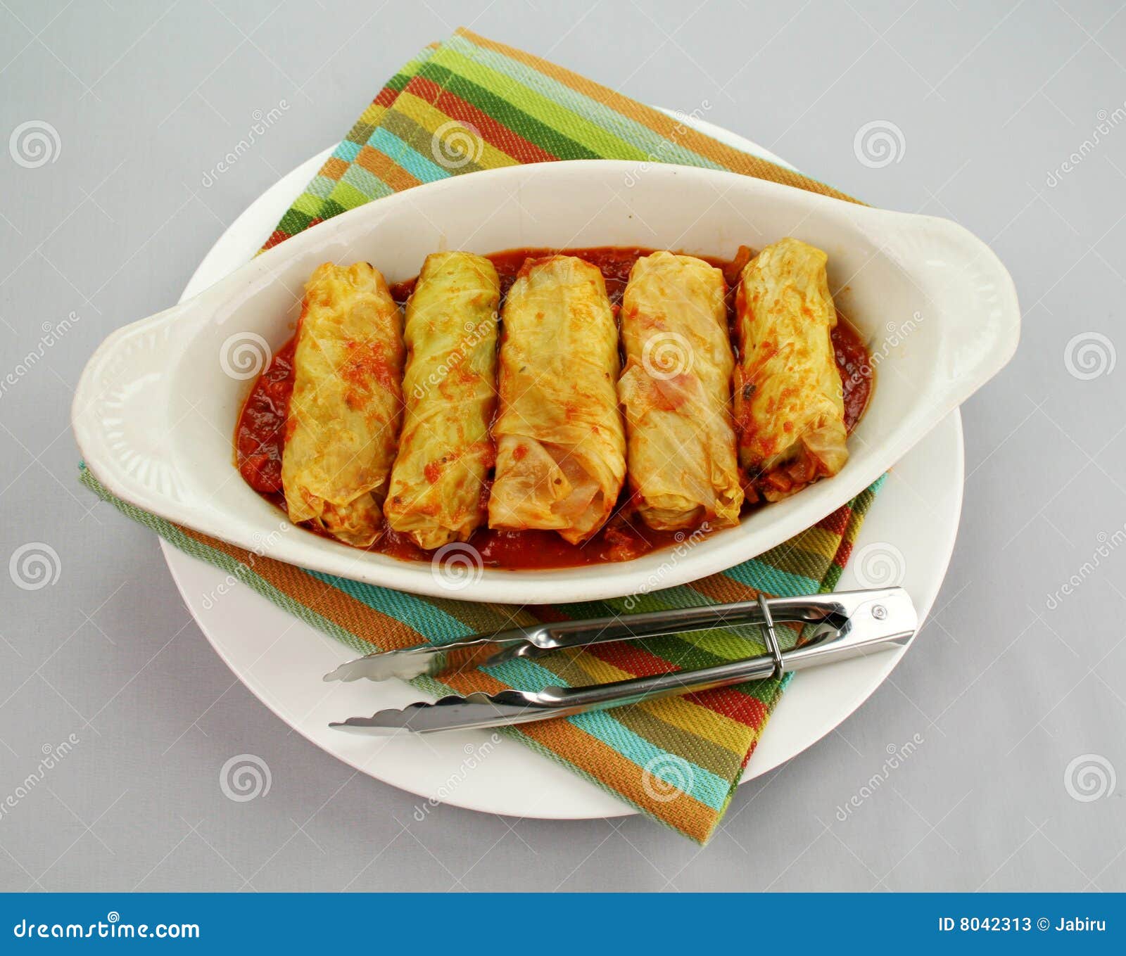Cabbage Rolls In A Plate On A Wooden Table Stock Photo | CartoonDealer ...