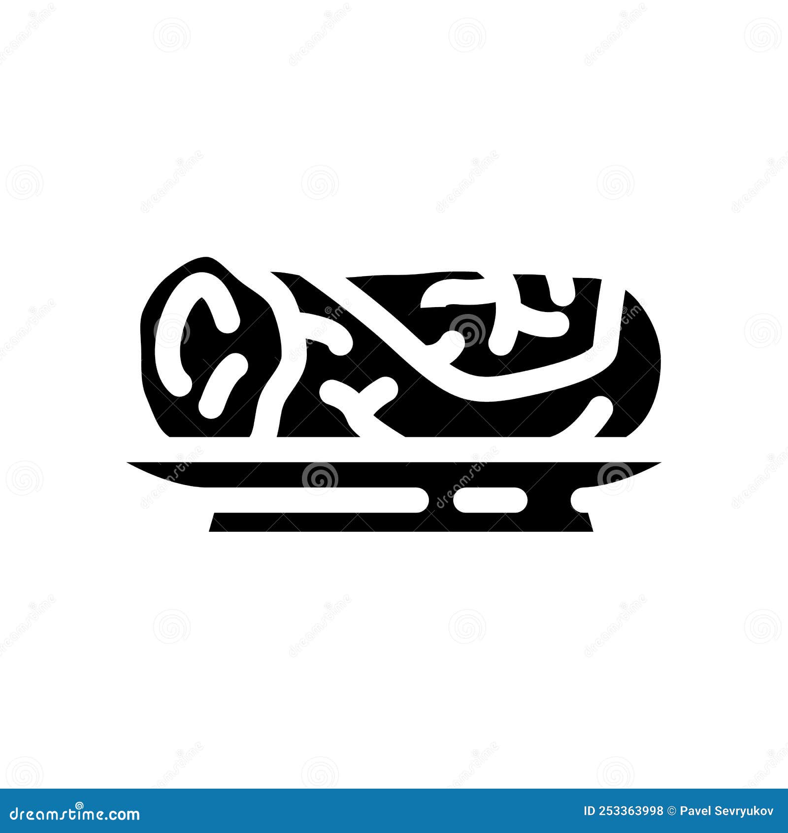 Cabbage Rolls Glyph Icon Vector Illustration Stock Vector ...