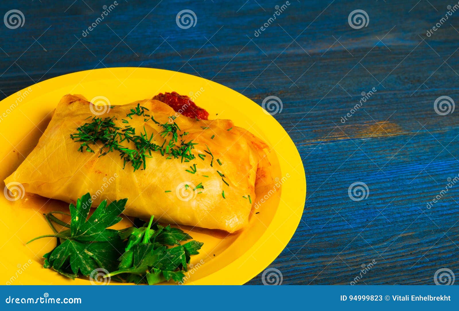 Cabbage Rolls on a Plate. Cabbage Rolls Top View Stock Image - Image of ...