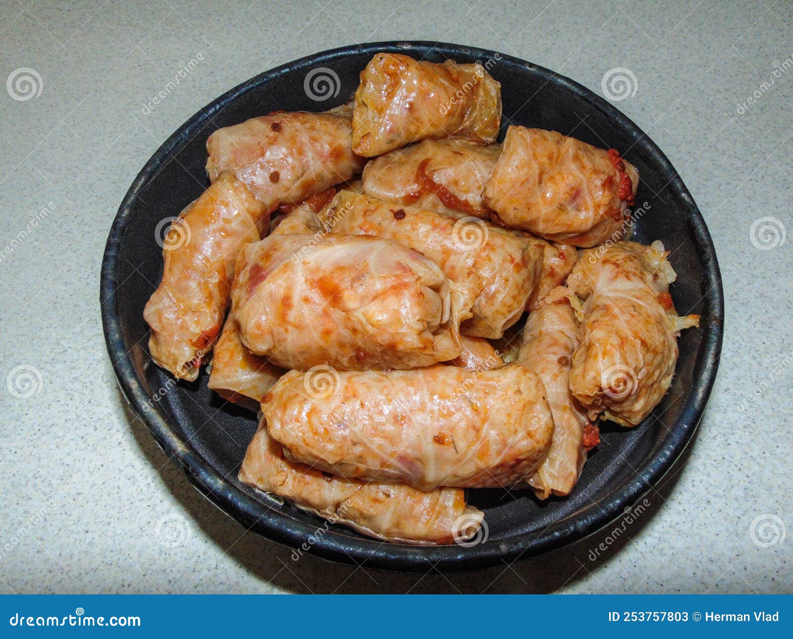 Cabbage Rolls with Rice and Other Vegetables. Sarmale Made in Romania ...