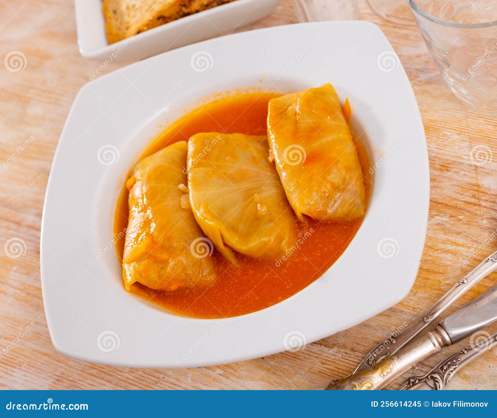 Cabbage Rolls Served on Plate Stock Image - Image of fresh, closeup ...