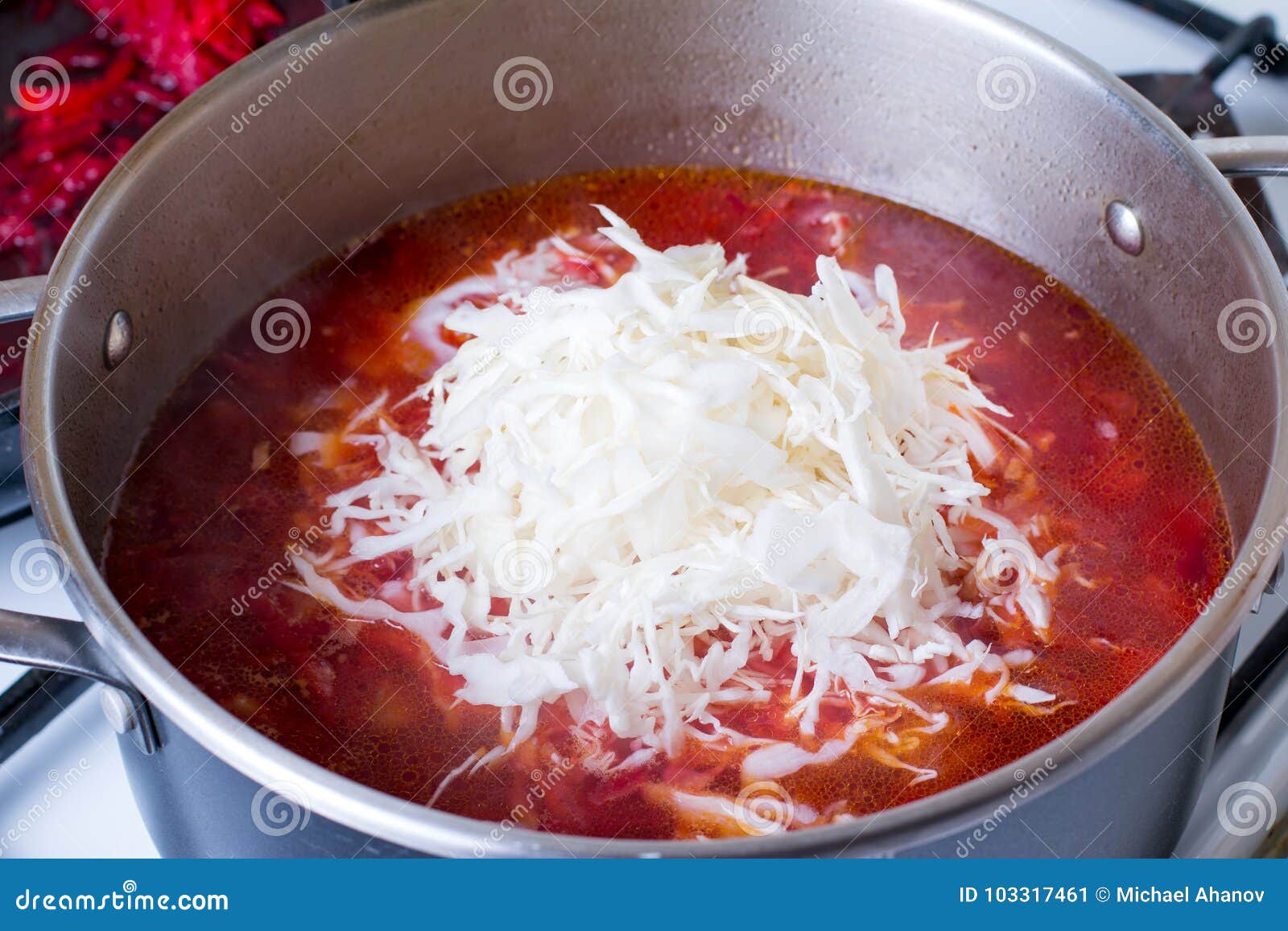 Cabbage in a Saucepan for Borsch Stock Image - Image of kitchen ...
