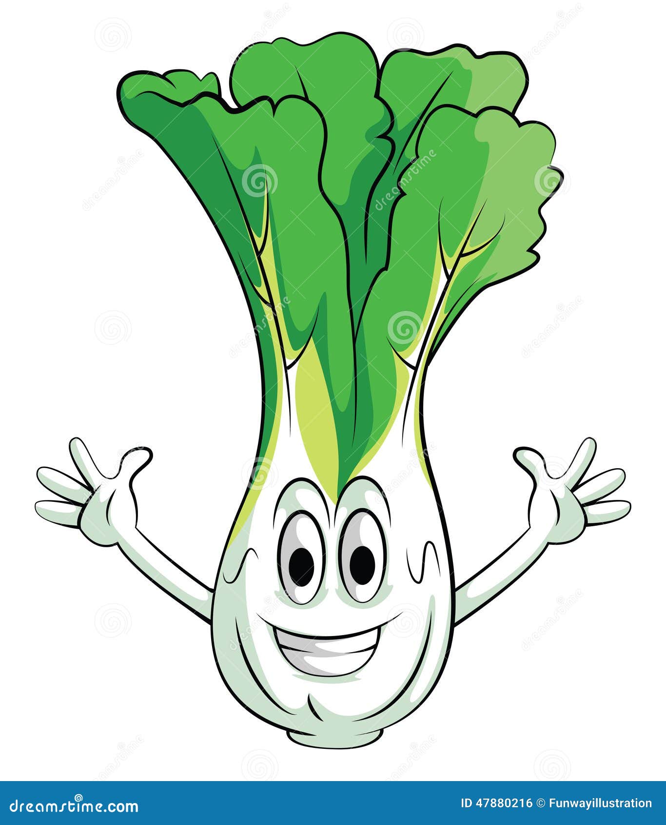 Cabbage Smile Character stock vector. Illustration of green - 47880216