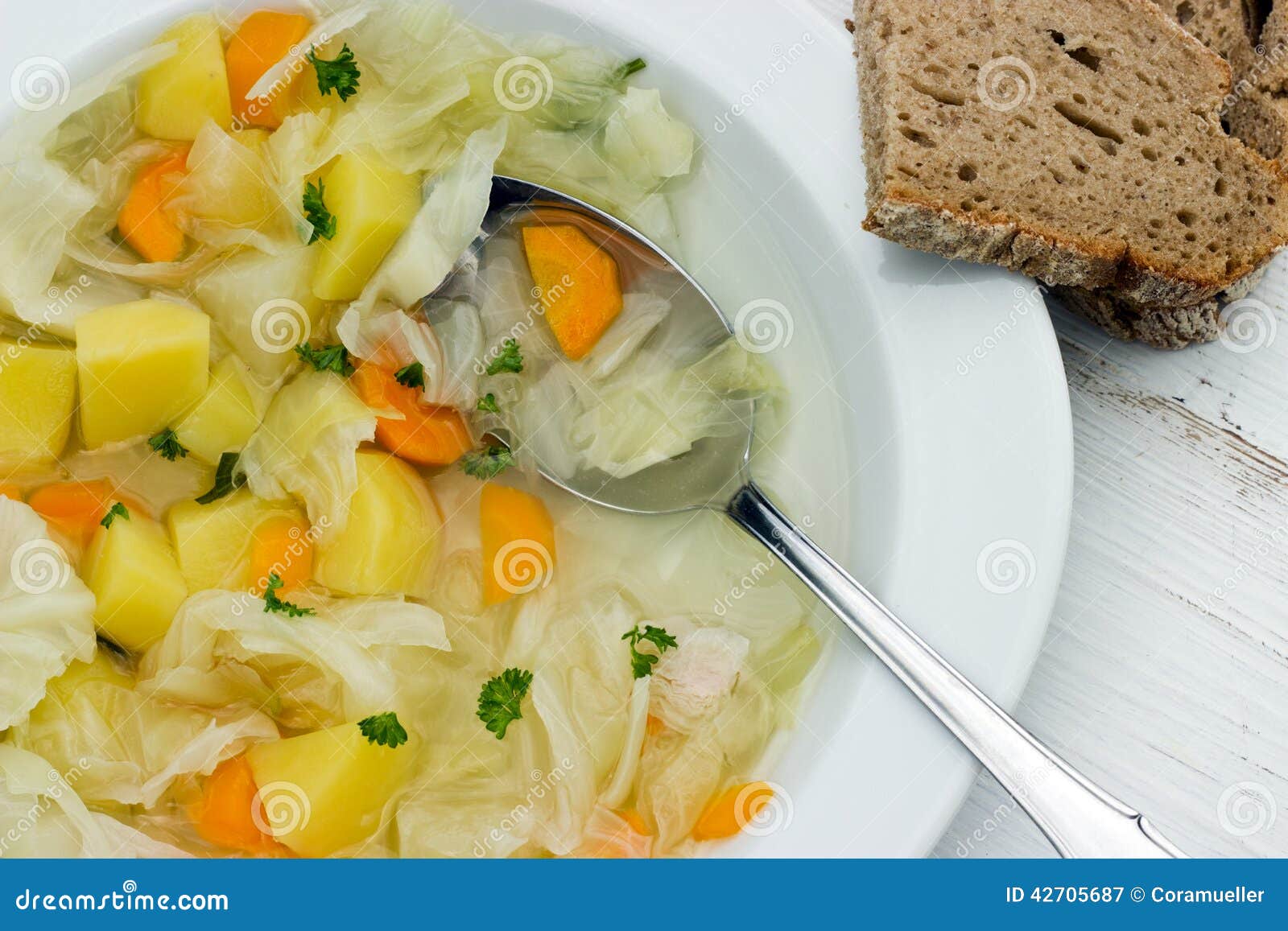 Cabbage soup stock image. Image of potatoes, parsley - 42705687