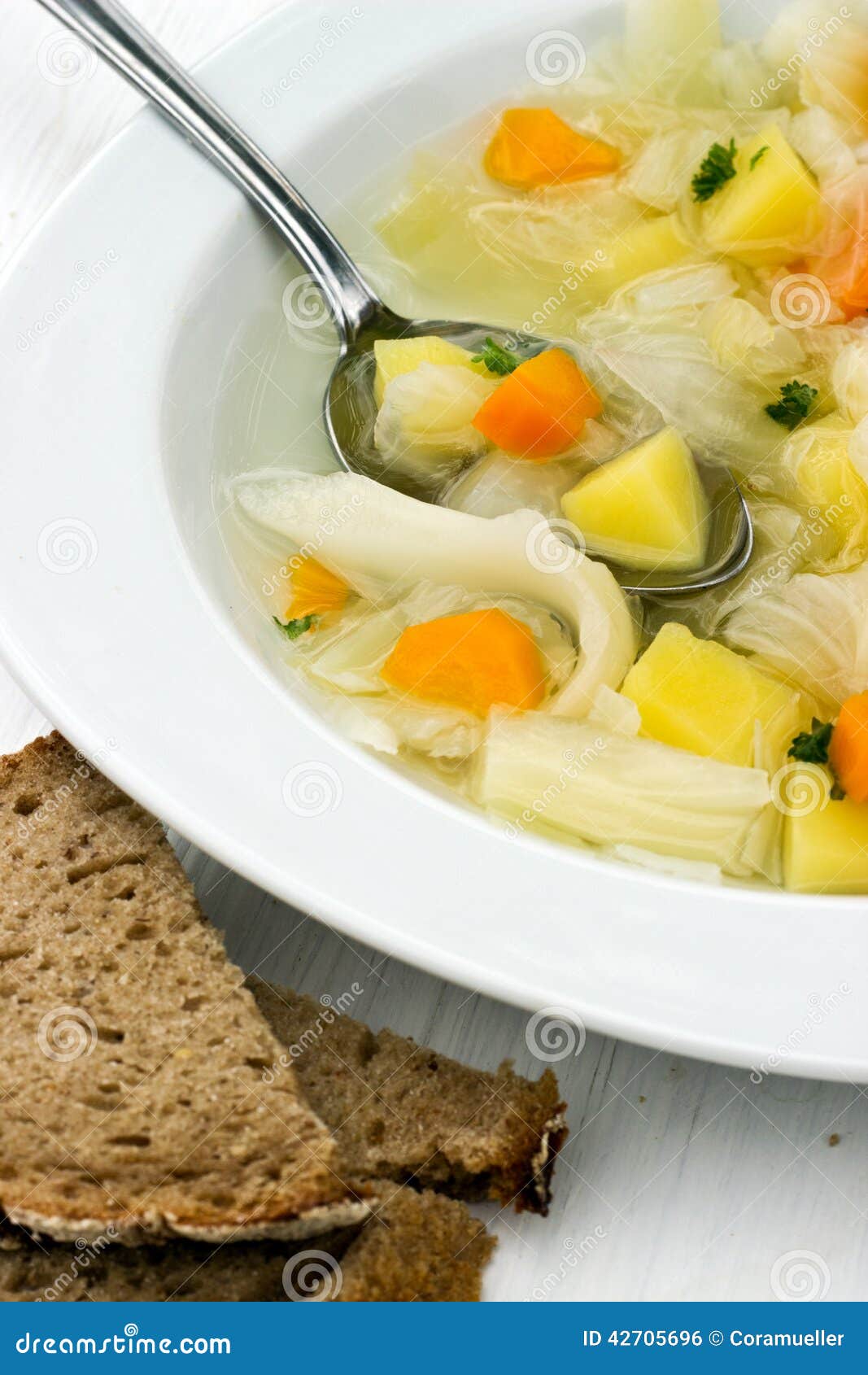 Cabbage soup stock photo. Image of spoon, cabbage, cook - 42705696