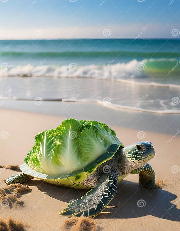Cabbage Turtle Walking during Summer Stock Image - Image of botanical ...