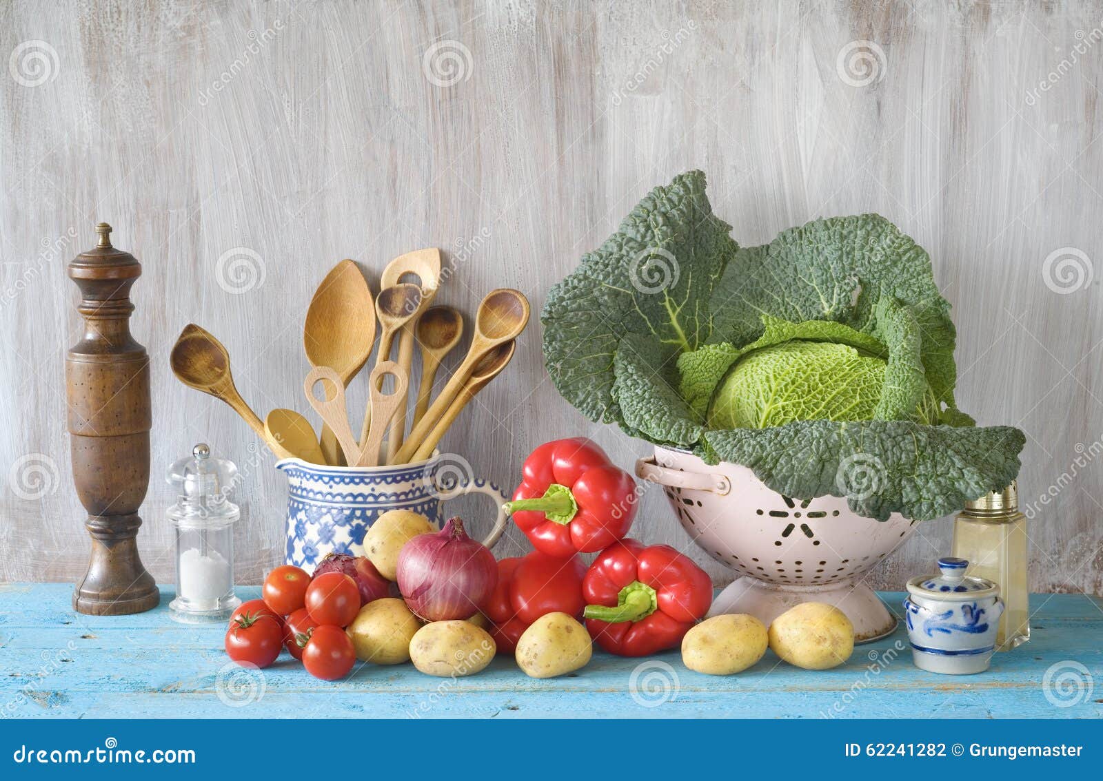 Cabbage, Vegetables,kitchen Utensils Stock Photo - Image of kitchen ...