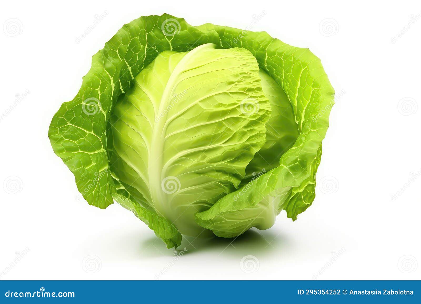 Cabbage on White Background Stock Illustration - Illustration of ...