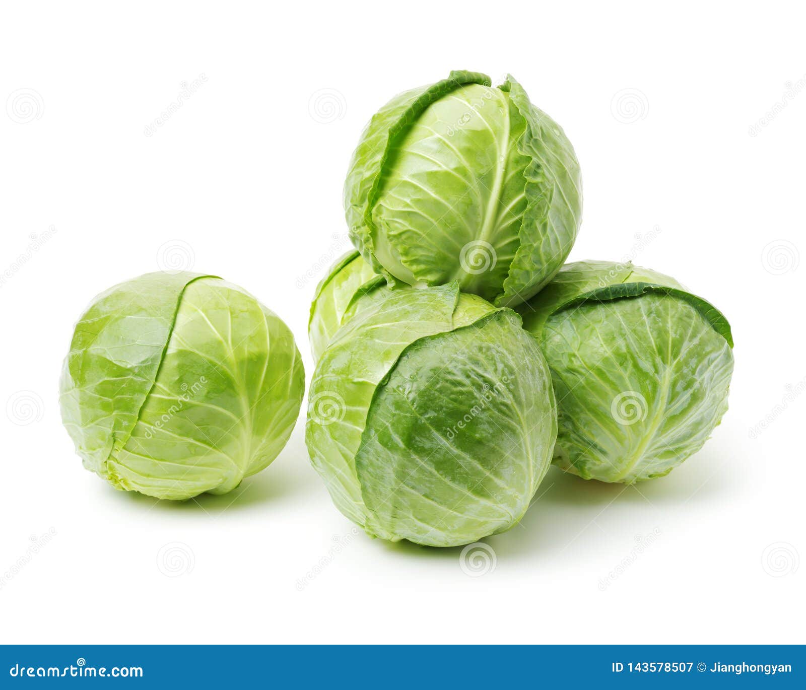 Cabbage on White Background Stock Image - Image of healthy, bright ...
