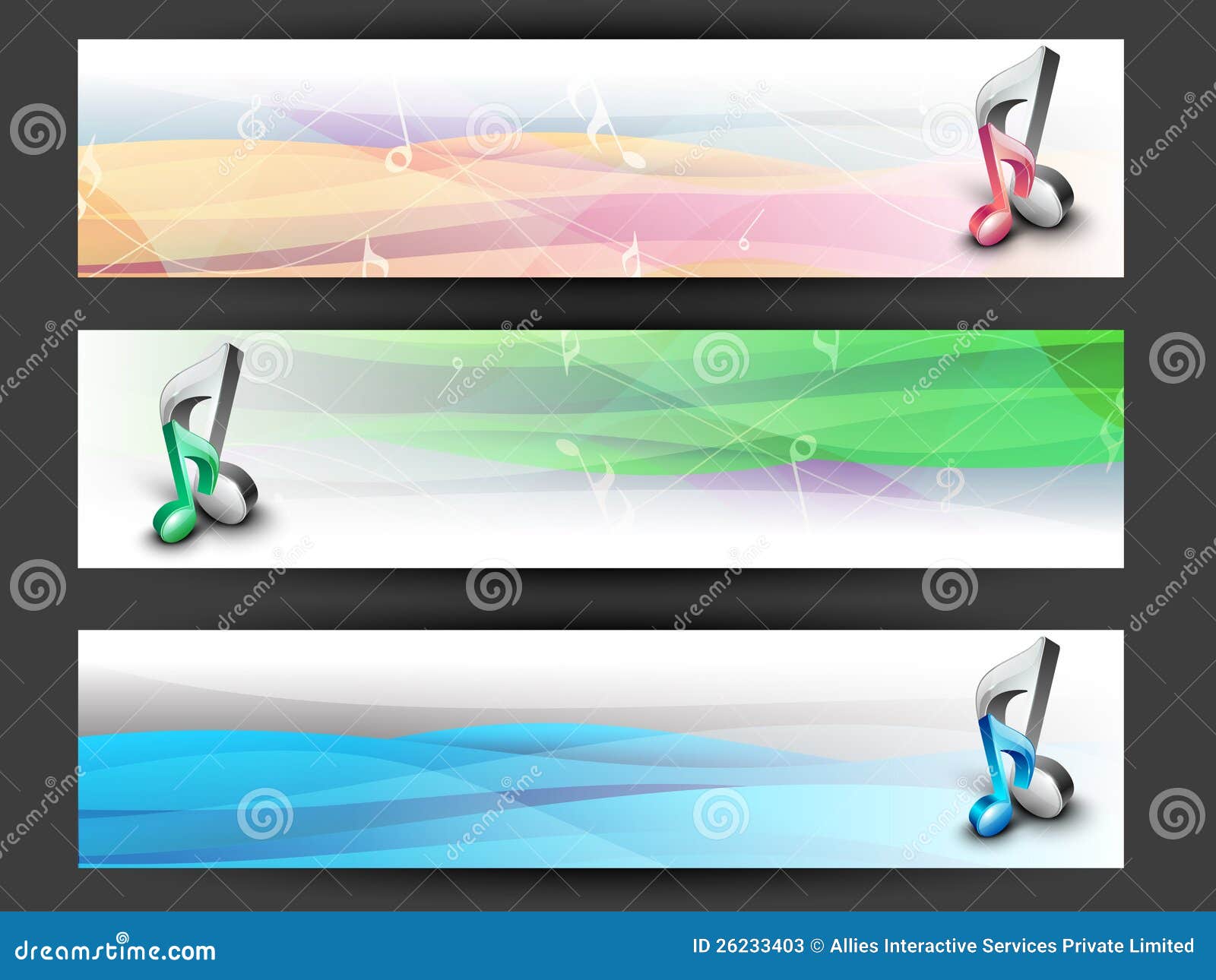 Cabecera Del Web Site O Conjunto Musical De La Bandera. Ilustración del ...