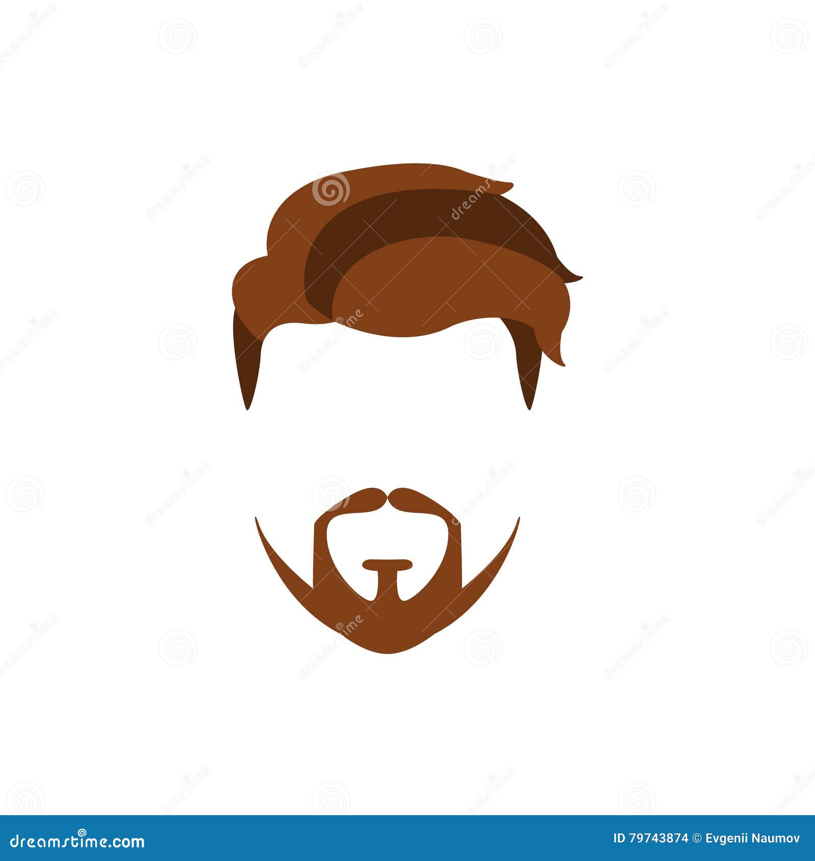 Cabelo Masculino Do Moderno E Estilo Facial Com Cavanhaque Prolongado ...