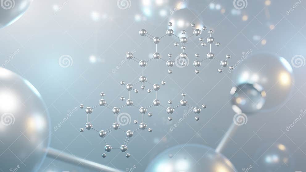 Cabergoline Molecular Structure, 3d Model Molecule, Dopamine Receptor ...