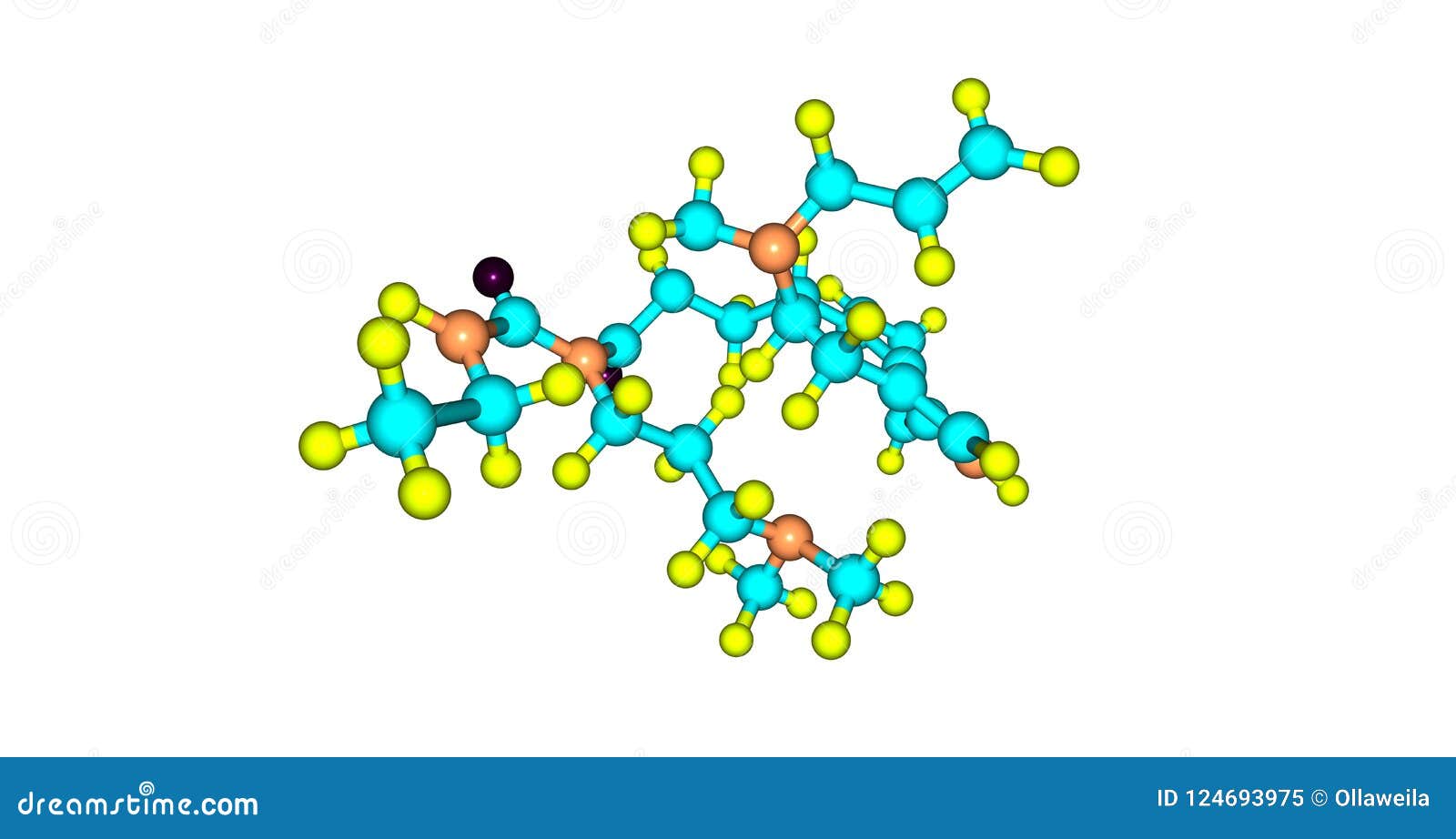 Cabergoline Molecular Structure Isolated on White Stock Illustration ...