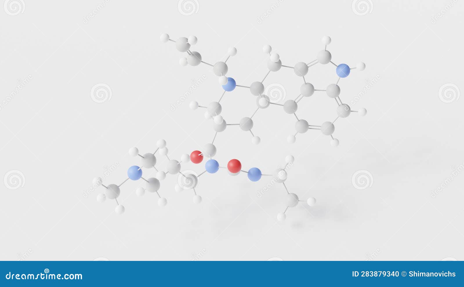 Cabergoline Molecule 3d, Molecular Structure, Ball And Stick Model ...