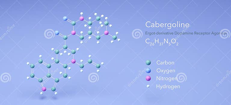 Cabergoline Molecule, Molecular Structures, Dopamine Receptor Agonists ...