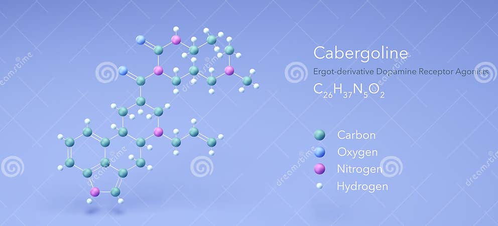 Cabergoline Molecule, Molecular Structures, Dopamine Receptor Agonists ...